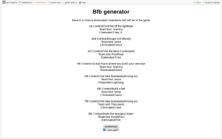 Bfb generator