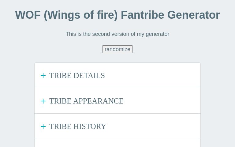WOF (Wings of fire) Fantribe Generator