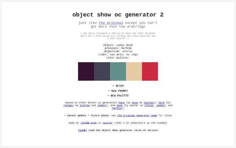 object show oc generator 2