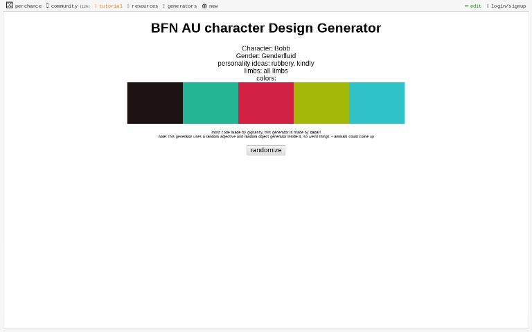 BFN AU character Design Generator