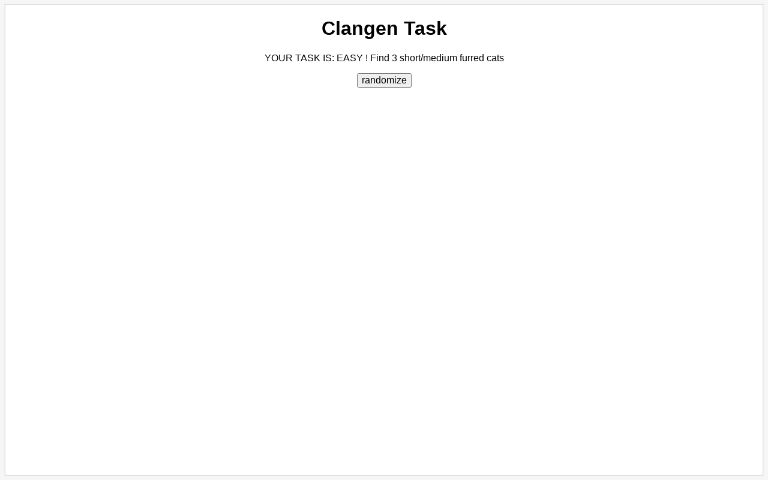 Clangen Task ― Perchance Generator