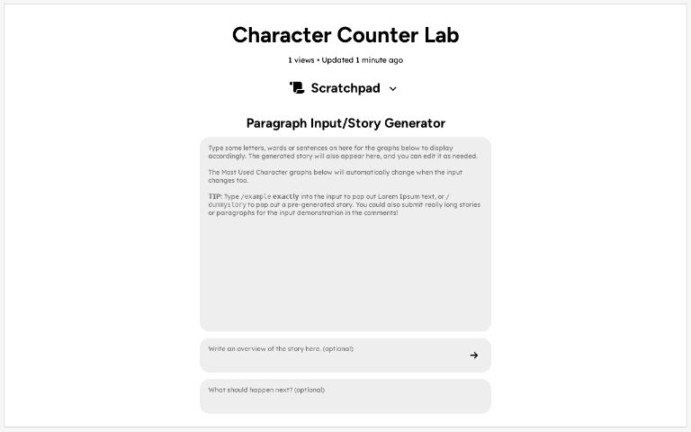 Character Counter Lab (original) ― Perchance Generator