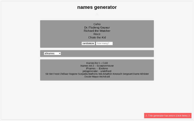 names generator