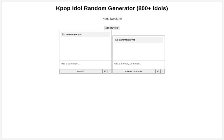 Kpop Idol Random Generator (800+ idols)
