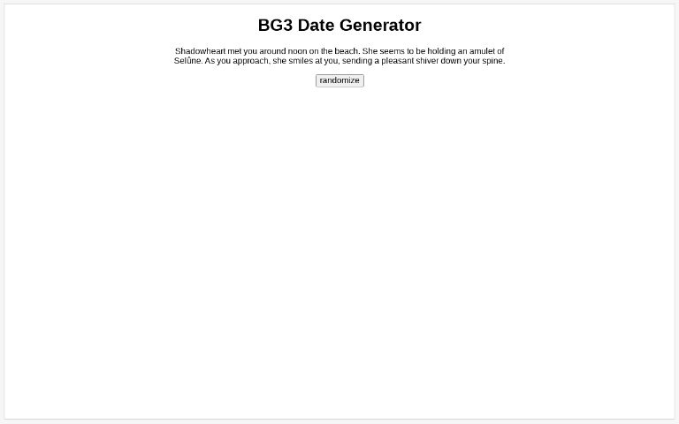 BG3 Date Generator
