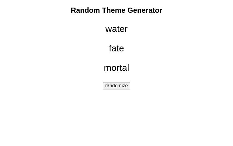 Random Theme Generator