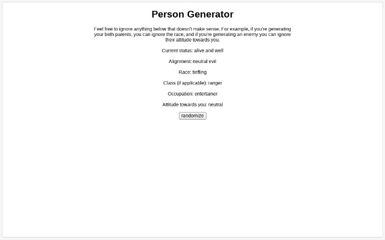 Person Generator