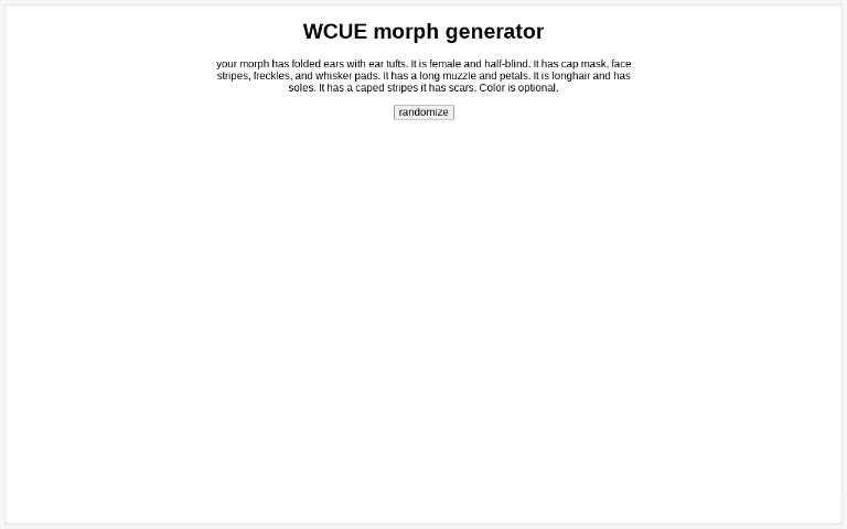 WCUE morph generator