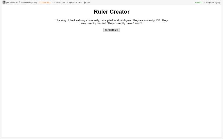 Ruler Creator ― Perchance Generator