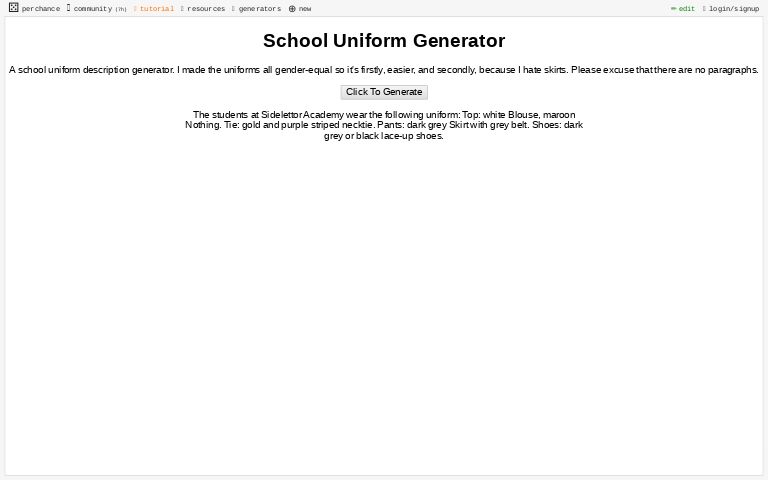 School Uniform Generator