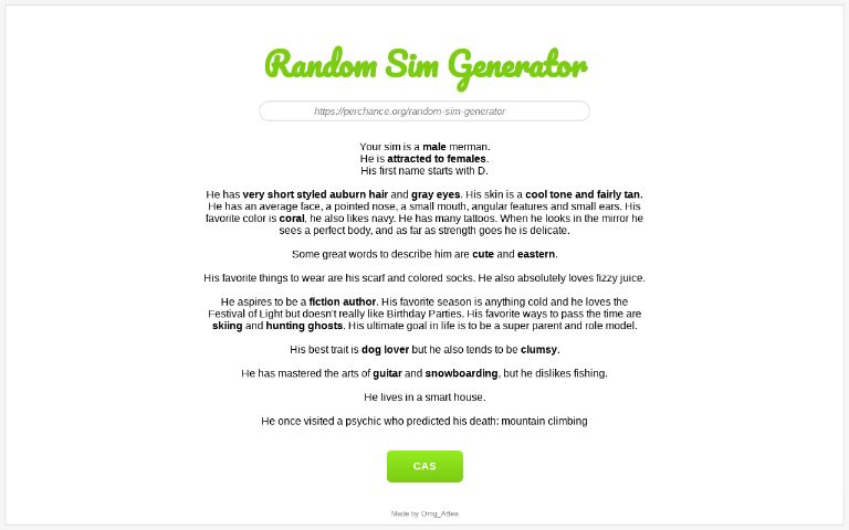 Random Sim Generator