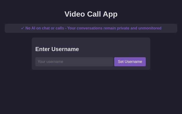 Video Call App ― Perchance Generator