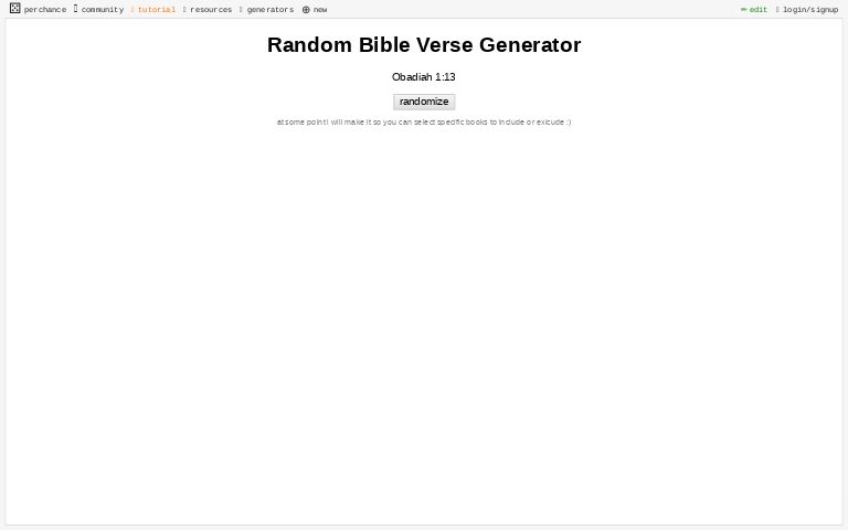 Random Bible Verse Generator
