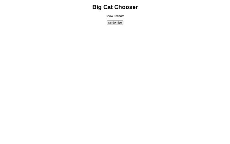 Big Cat Chooser ― Perchance Generator