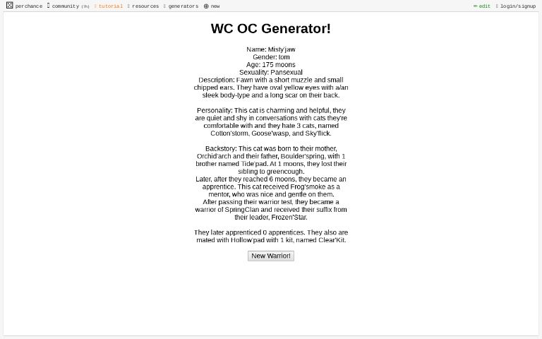 WC OC Generator!