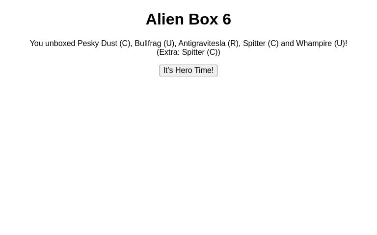 Alien Box 6 ― Perchance Generator
