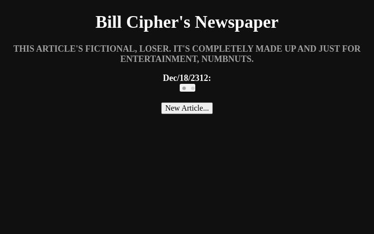 Bill Cipher's Newspaper ― Perchance Generator