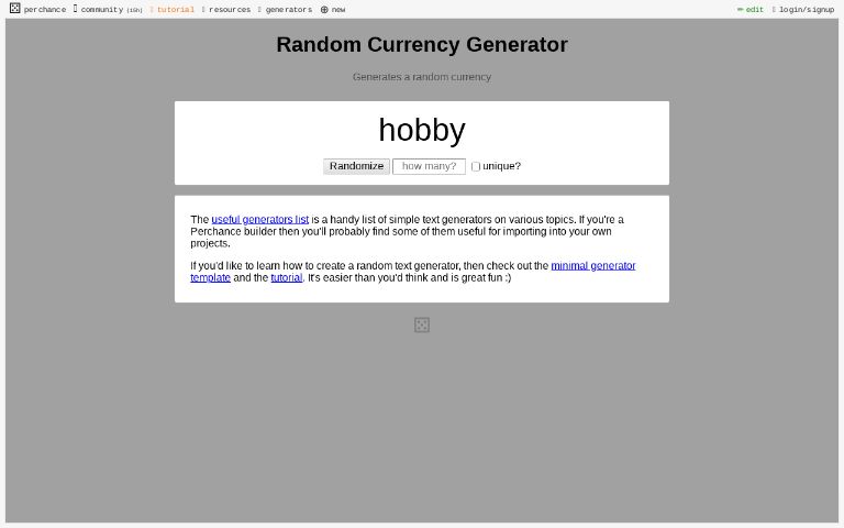Random Currency Generator