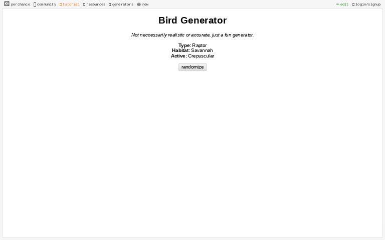 Bird Generator