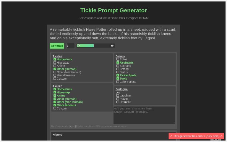Tickle Prompt Generator