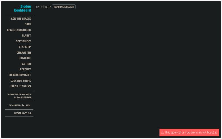 BladesDashboard ― Perchance Generator