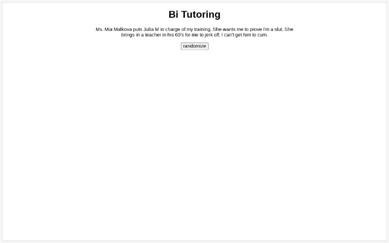 Bi Tutoring ― Perchance Generator
