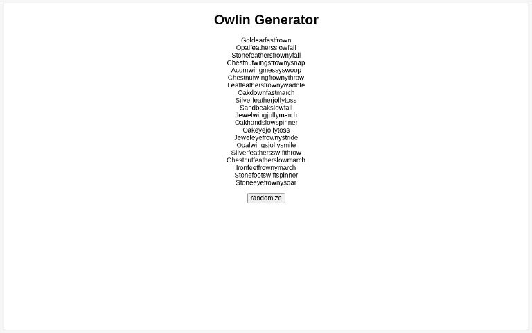 Owlin Generator