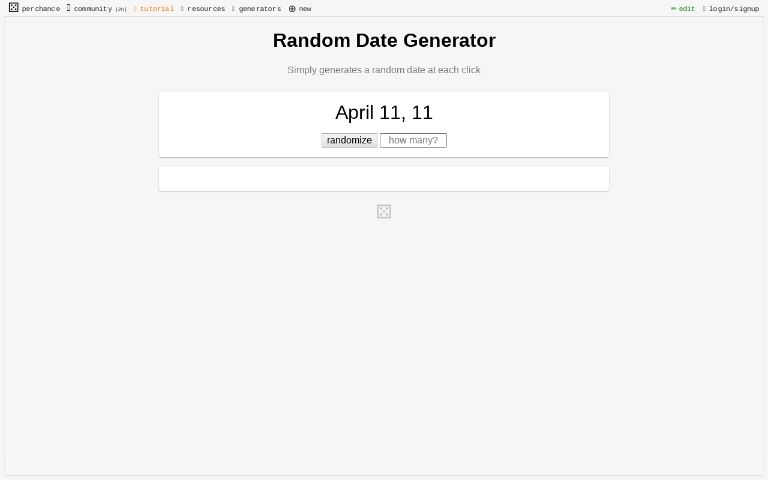 Random Date Generator