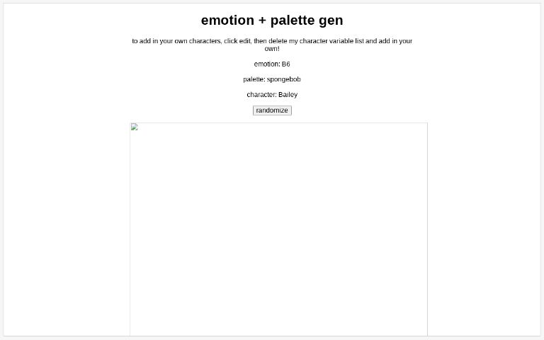emotion + palette gen