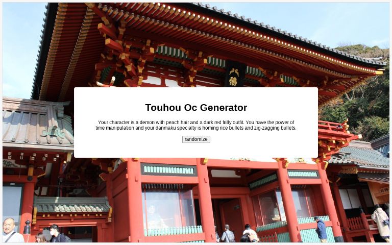 Touhou Oc Generator