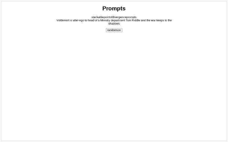 Prompts ― Perchance Generator