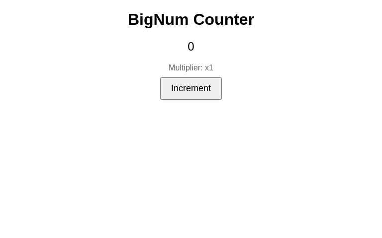 BigNum Counter ― Perchance Generator