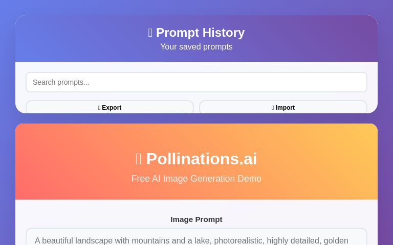 🐝 Pollinations.ai ― Perchance Generator