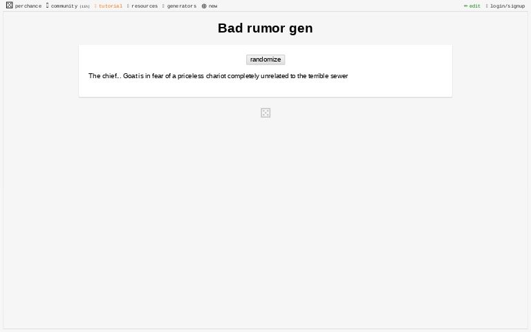 Bad rumor gen