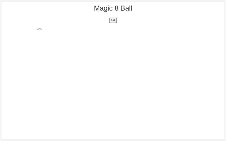 Magic 8 Ball ― Perchance Generator
