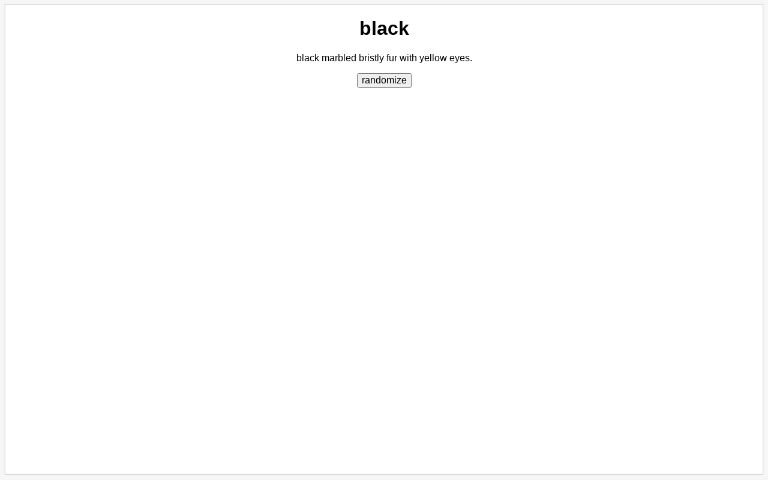 black ― Perchance Generator