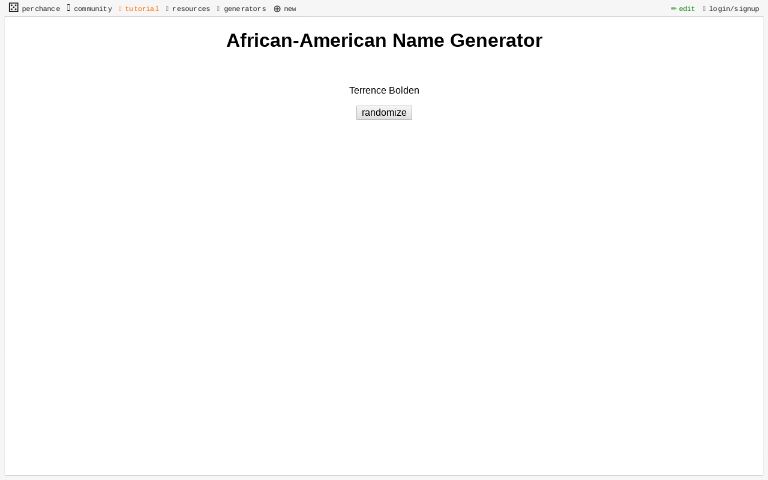 African-American Name Generator