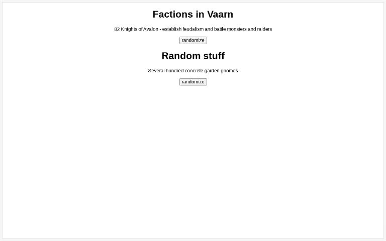 Factions in Vaarn ― Perchance Generator