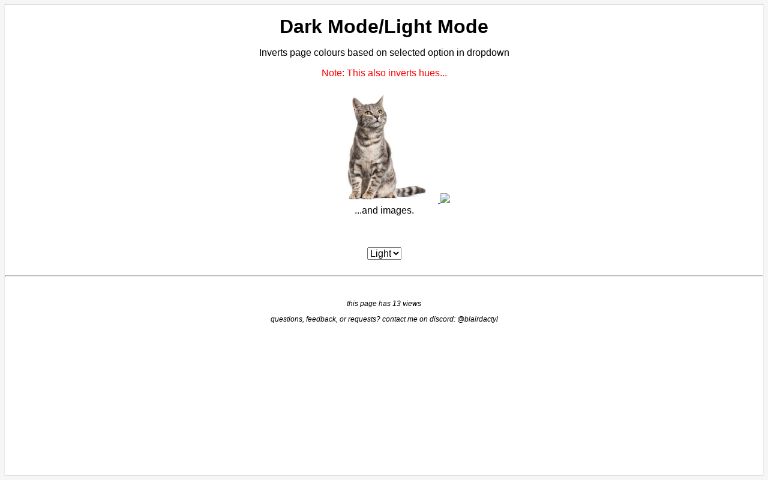 Dark Mode/Light Mode ― Perchance Generator