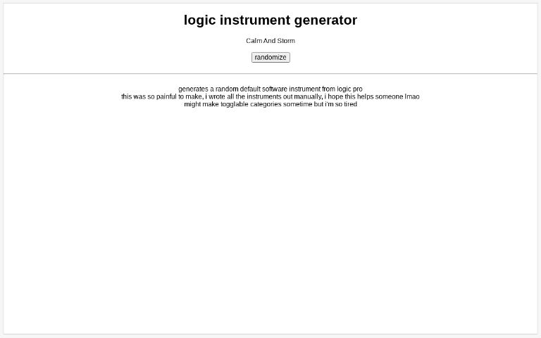 logic instrument generator