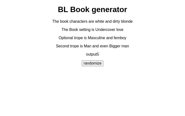 BL Book generator