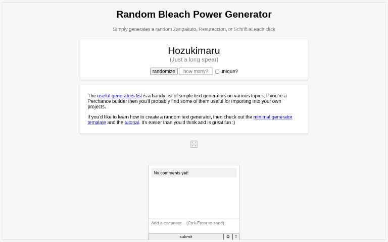 Random Bleach Power Generator