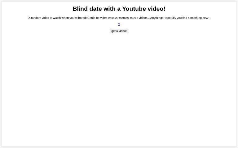 Blinddatewithyt ― Perchance Generator