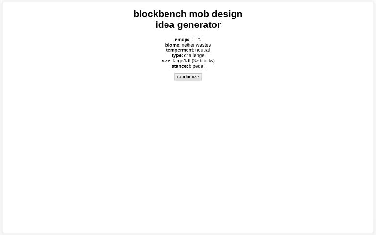 blockbench mob designidea generator