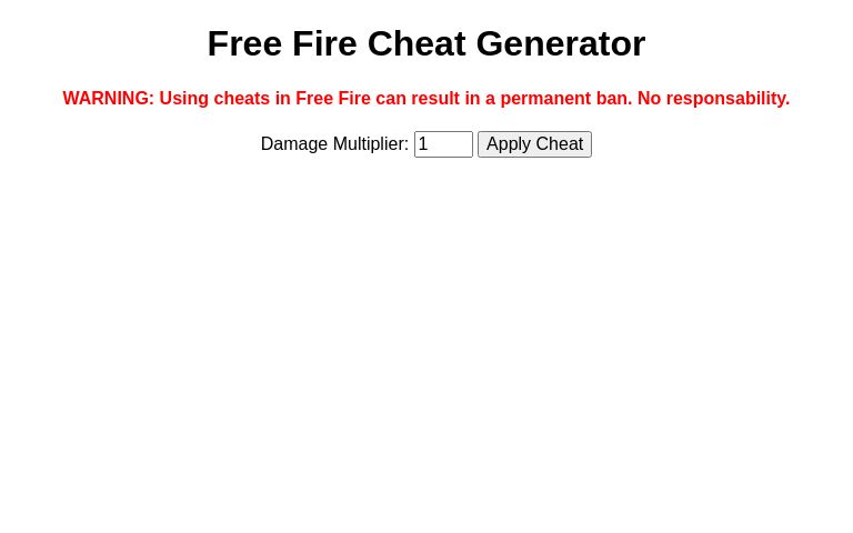 Free Fire Cheat Generator