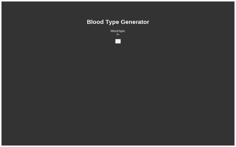 Blood Type Generator