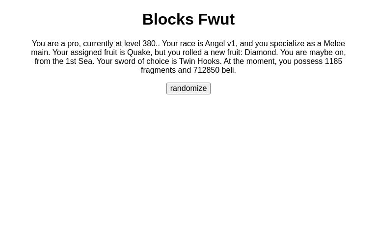 Blocks Fwut ― Perchance Generator