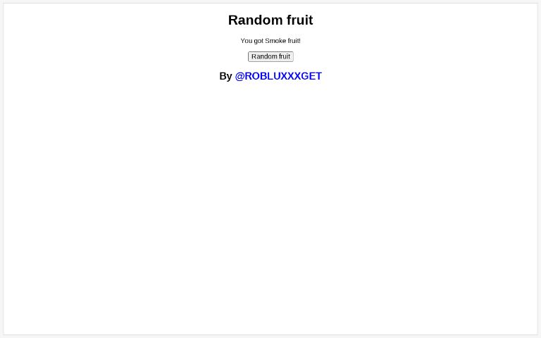 Random fruit ― Perchance Generator
