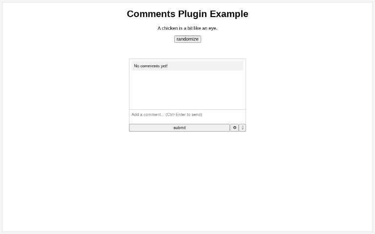 Comments Plugin Example
