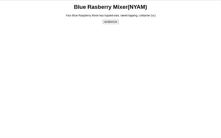 Blue Rasberry Mixer(NYAM) ― Perchance Generator